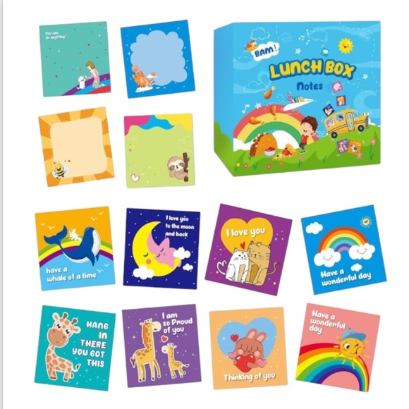 Other | Lunch Notes For Kids Includes 6 Cute Inspirational Cards In ...